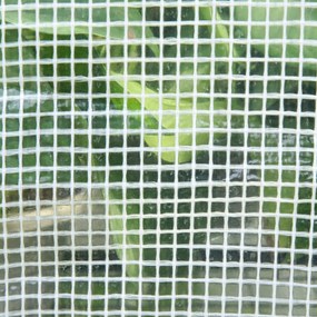 Skleník pochodový tůnel Outsunny 6 m² 3D x 2Š x 1.9V m, Zpevněná pozinkovaná ocel průměr 2.4 cm + Okna z vysokohustotního PE, Bílý