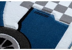 koberec PETIT ZÁVODY FORMULE 1 AUTO, modrý velikost 200x290 cm | krásné koberce cz