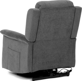 Polohovací křeslo šedé, elektrické TV-7072 GREY2