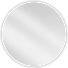 Mexen Loft, kulaté koupelnové zrcadlo 80 cm, barva rámu bílá, 9850-080-080-000-20