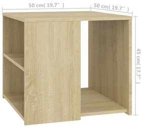 Odkládací stolek dub sonoma 50 x 50 x 45 cm dřevotříska - Default Title