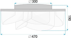 Toolight Stropní LED osvětlení G139-C zlaté