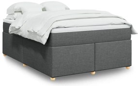 Box spring postel s matrací tmavě šedá 140x200 cm textil 3285381