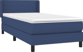 Box spring postel s matrací modrá 90x190 cm textil 3129519