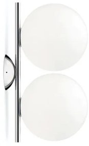 Flos F3157057 IC Lights C/W1 Double, designové svítidlo, 2x60W E14, chrom, výška 42cm