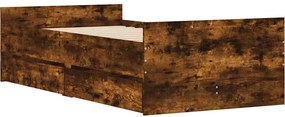 Rám postele se zásuvkami kouřový dub 100 x 200 cm 3207368