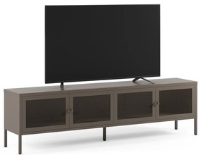 Šedý kovový TV stolek 160x50x35 cm Fayna – Marckeric