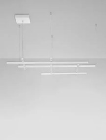 LED stmívatelný bílý designový lustr Pace