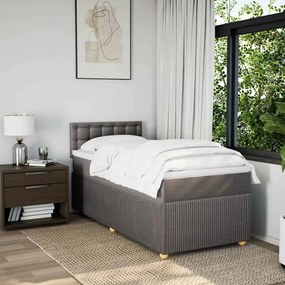 Box spring postel s matrací taupe 80x200 cm textil 3287301