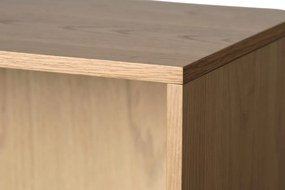 Designová knihovna Zayleigh 140 cm vzor dub