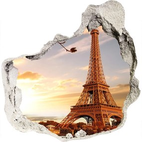 Wallmuralia Fototapeta díra na zeď 3D Eiffelova věž Paříž 75x75 cm
