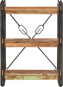 Knihovna se 3 policemi 60x30x80 cm masivní recyklované dřevo 320631