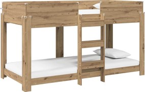 Patrová postel pro děti Artisanový dub 90 x 190 cm 3410538