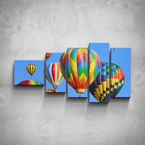 5-dílný obraz - Horkovzdušné balóny - PopyDesign