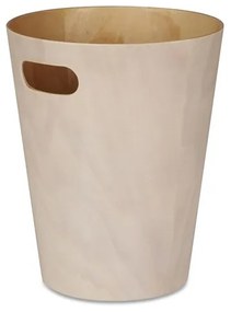 Odpadkový koš WOODROW 28 cm bílá/přírodní