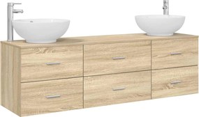Sada koupelnového nábytku 3 ks Dub sonoma 49,5 x 44,5 x 65 cm 3405893