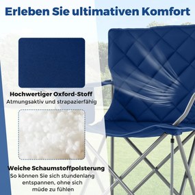 Costway XXL skládací kempingová židle s chladící taškou a držákem nápojů 227 KG