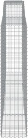 Klenuté gabionové koše 4 ks 400x50x200/220cm pozinkované železo 3147063