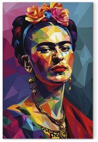 Obraz Frida Kahlo - A Geometric Portrait of the Painter in the Style of Picasso