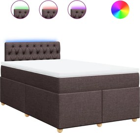 Box spring postel s matrací tmavě hnědá 120x200 cm textil 3288957
