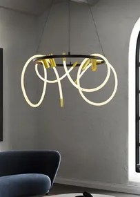Domoletti Tigris Coil zlatá / Závěsné LED svítidlo / 4000K