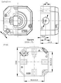 ABB Garant vypínač č.5 IP66 šedá 3558-05750