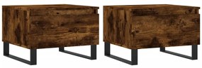 Konferenční stolky 2 ks kouřový dub 50x46x35cm kompozitní dřevo - Default Title
