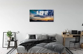 Obrazy na plátně West nápis nebe 125x50 cm
