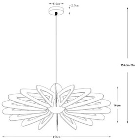 Lucide 77483/76/30 - Lustr na lanku ZIDANE 1xE27/15W/230V hnědá/černá