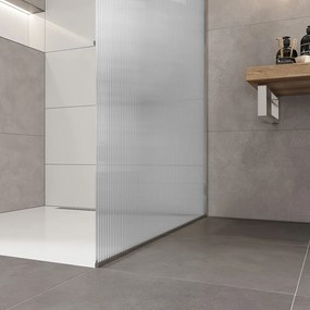 Mereo Mereo, Sprchová stěna WALK IN, Novea, chrom ALU, sklo Line, CK10600HL