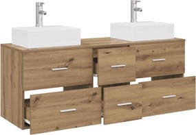 Sada koupelnových skříněk 3 ks Dub artisan 49,5 x 41 x 62,5 cm 3405850