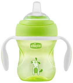 CHICCO Hrneček učící Transition s držadly 200 ml zelený 4m+