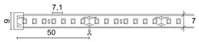 Indeluz 203DS-L4009FC0-00 24 V LED pásek Nilo 5, 8,5W/m, 4000K, 5m, IP67