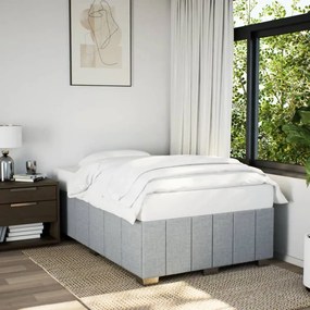 Rám postele bez matrací světle šedá 120x190 cm textil 3284818