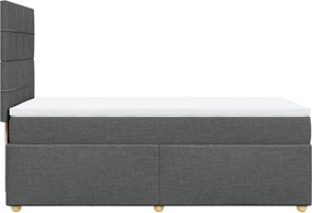 Box spring postel s matrací tmavě šedá 80 x 200 cm textil 3293408