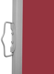 Zatahovací boční markýza / zástěna červená 120 x 1000 cm,  48483