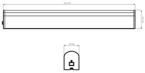 LED Koupelnové osvětlení zrcadla ALEX LED/8W/230V 4000K 41 cm IP44 černá