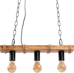 Toolight BOHO LINE, 3-bodové závěsné svítidlo 3xE27 APP1319-3CP, hnědá-černá, OSW-02461