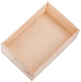 FK Dřevěná krabička - 22x16x10 cm, Přírodní