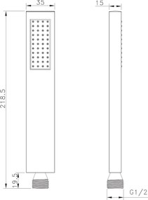 Sapho ruční sprcha 200 mm 1 funkce zlatá DO316
