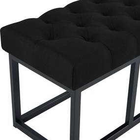 Lavice Amun látka černá konstrukce 100 cm