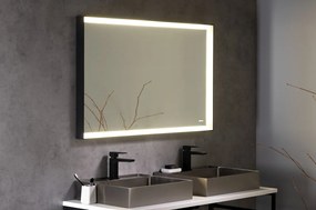 Sapho SORT zrcadlo s LED osvětlením 120x70cm, černá mat - II. Jakost