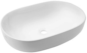 Invena Teja, umyvadlo na desku 600x420x145 mm, bílá lesklá, INV-CE-09-001-C
