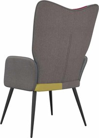 Relaxační křeslo patchwork textil 328185