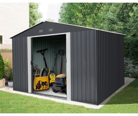 Riwall PRO RMSA 8x10 Anthracite zahradní domek kovový 3 x 2,4 m se sedlovou střechou antracit