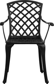 5dílný bistro set litý hliník černý 3070614