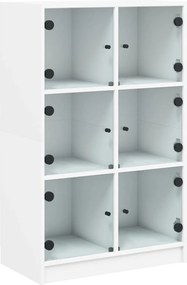 Highboard s dvířky bílý 68 x 37 x 109 cm kompozitní dřevo 3295850