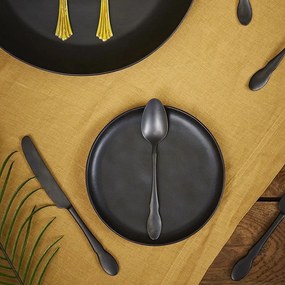 CÔTÉ TABLE Kameninový dezertní talíř Ingrid Noir 21 cm, černá barva, keramika
