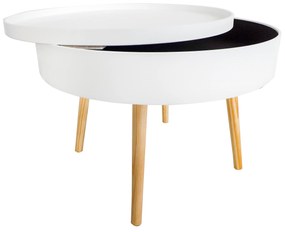 Kulatý konferenční stolek s úložným prostorem, 60 cm