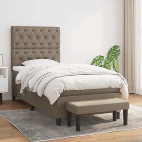 Box spring postel s matrací taupe 80x200 cm textil 3136793
